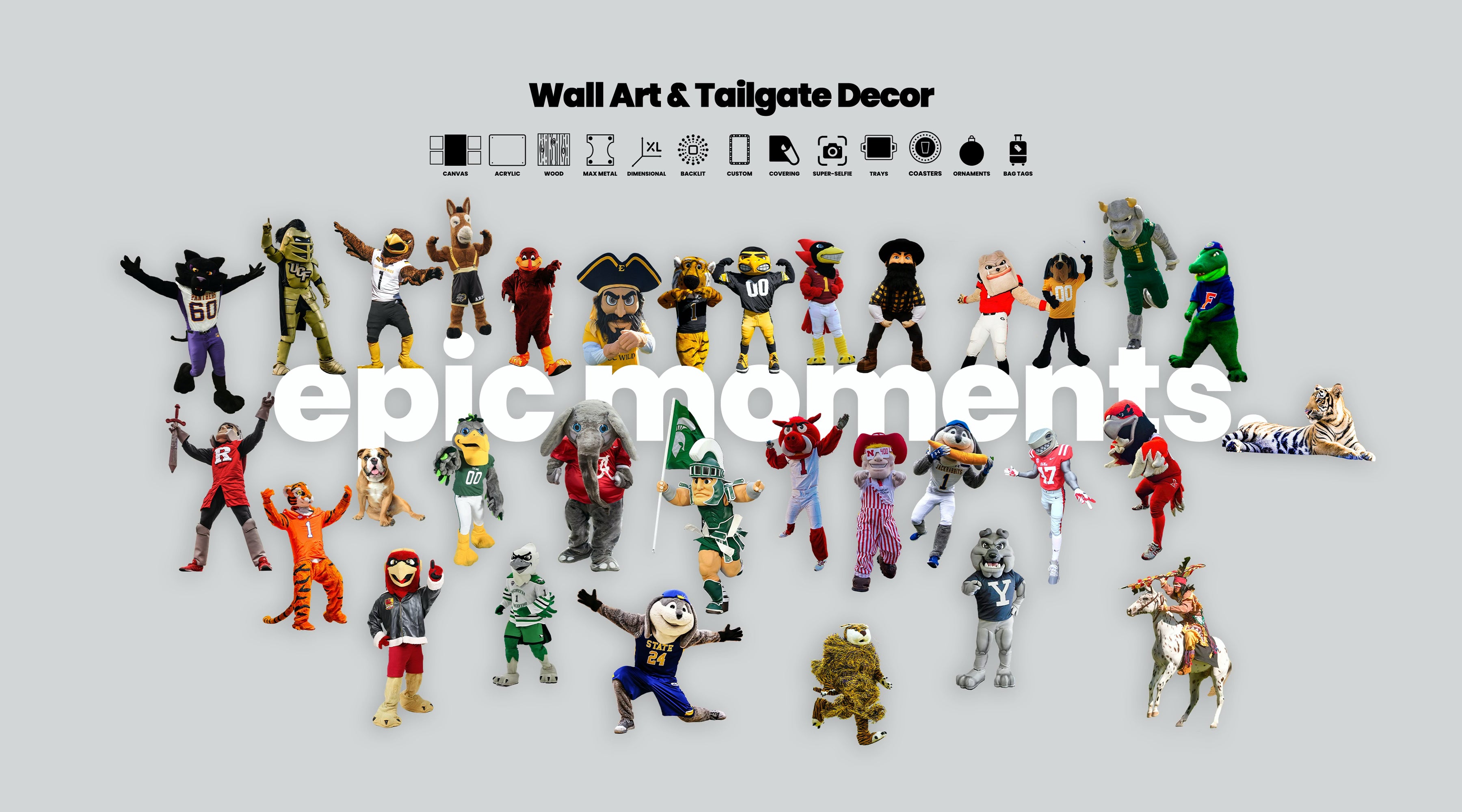 College Wall Art officially licensed wall art and tailgate decor.