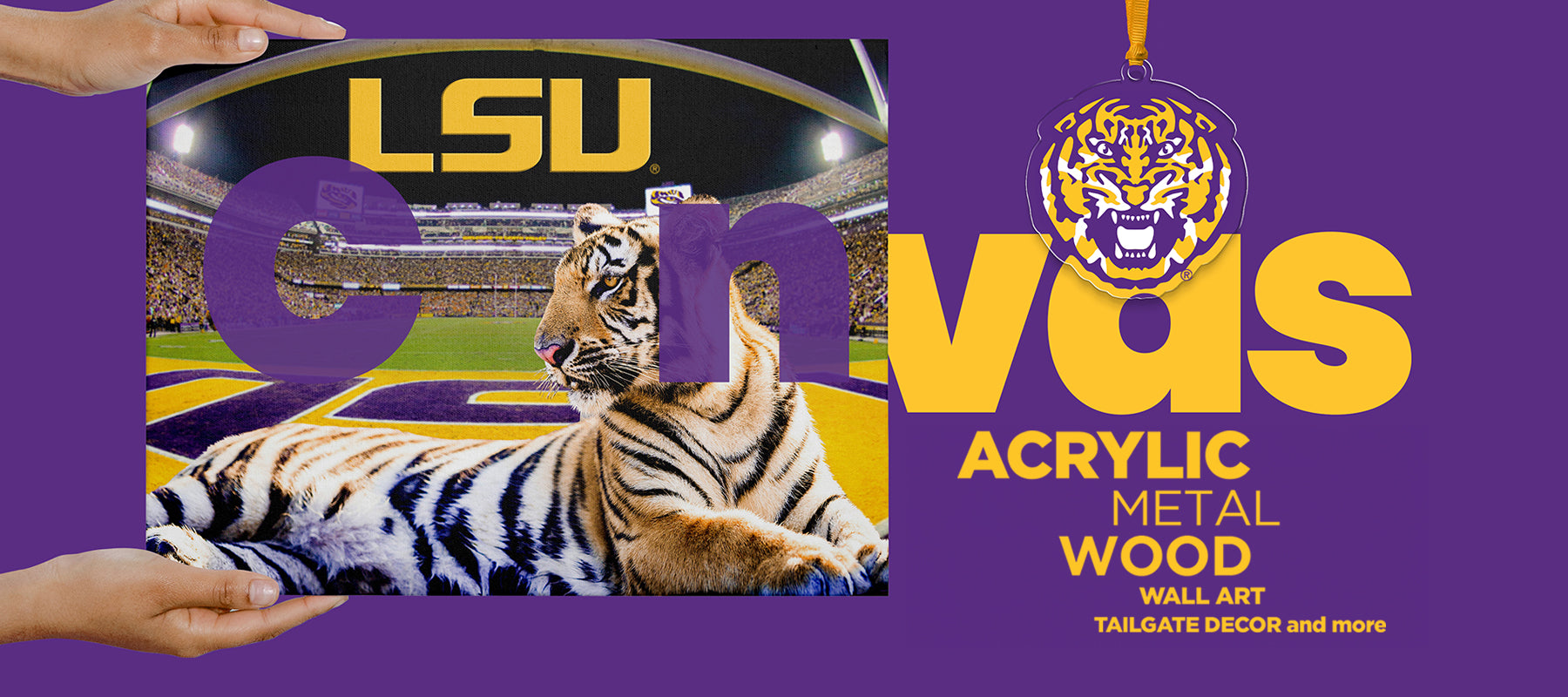 College Wall Art - Show Your Love For The LSU Tigers