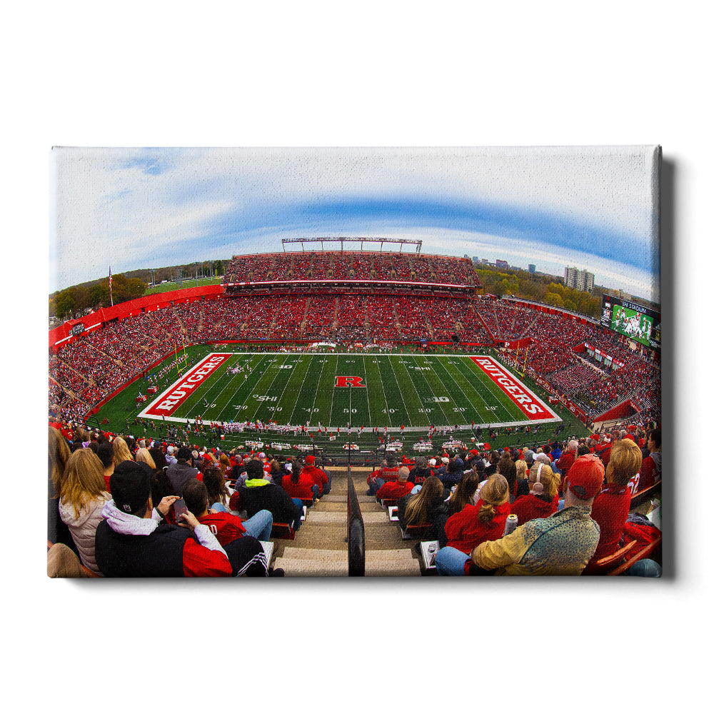 Rutgers Scarlet Knights - SHI Stadium - Fisheye View - College Wall Art