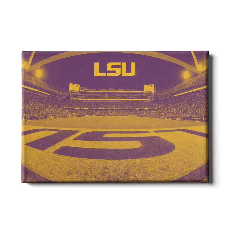 LSU-Tigers-Tiger-Stadium-End-Zone-Duotone-College-Wall-Art - College ...