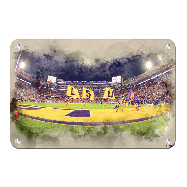 LSU Tigers - Tiger Stadium - Watercolor - LSU Tiger Stadium - College ...