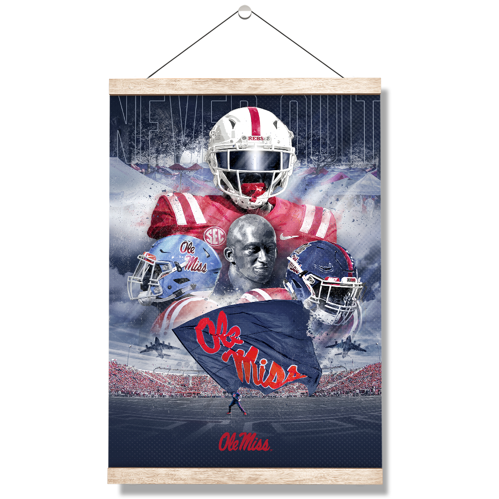 Ole Miss Rebels - Never Quit Collage - College Wall Art