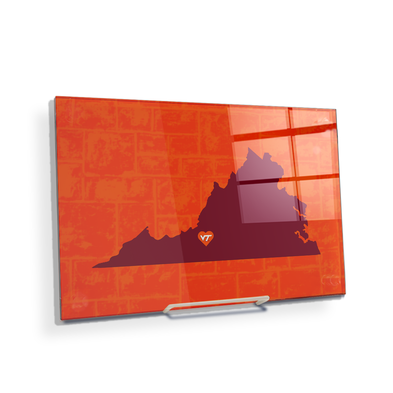 Virginia Tech Hokies - VT - Love - State of Virginia - College Wall Art