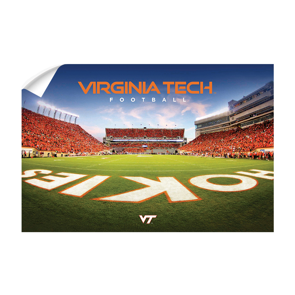 Virginia Tech Hokies "VT Tech Football" Officially Licensed Wall Art ...