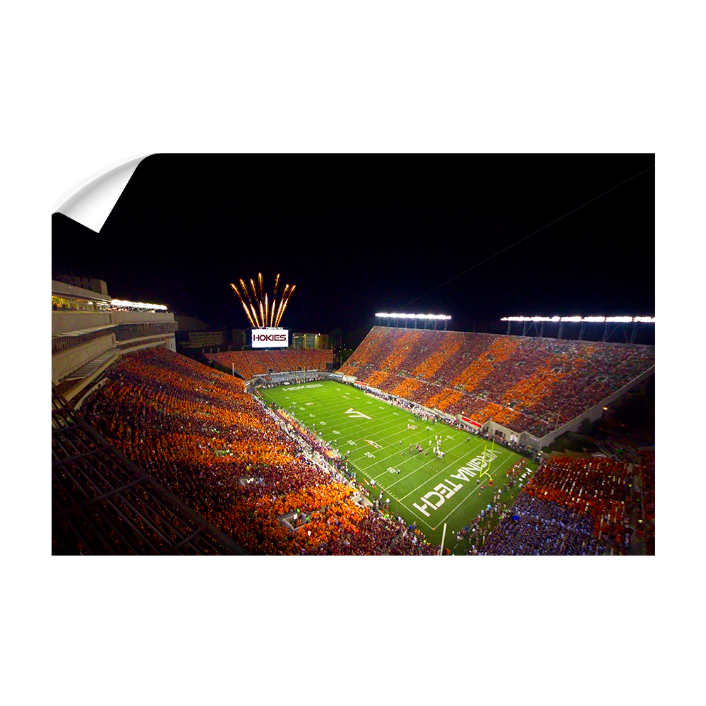 Virginia Tech Hokies - Aerial Striped Lane Stadium - Virginia Tech ...