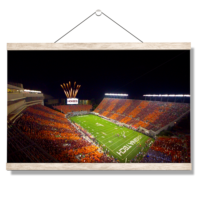 Virginia Tech Hokies - Aerial Striped Lane Stadium - Virginia Tech ...
