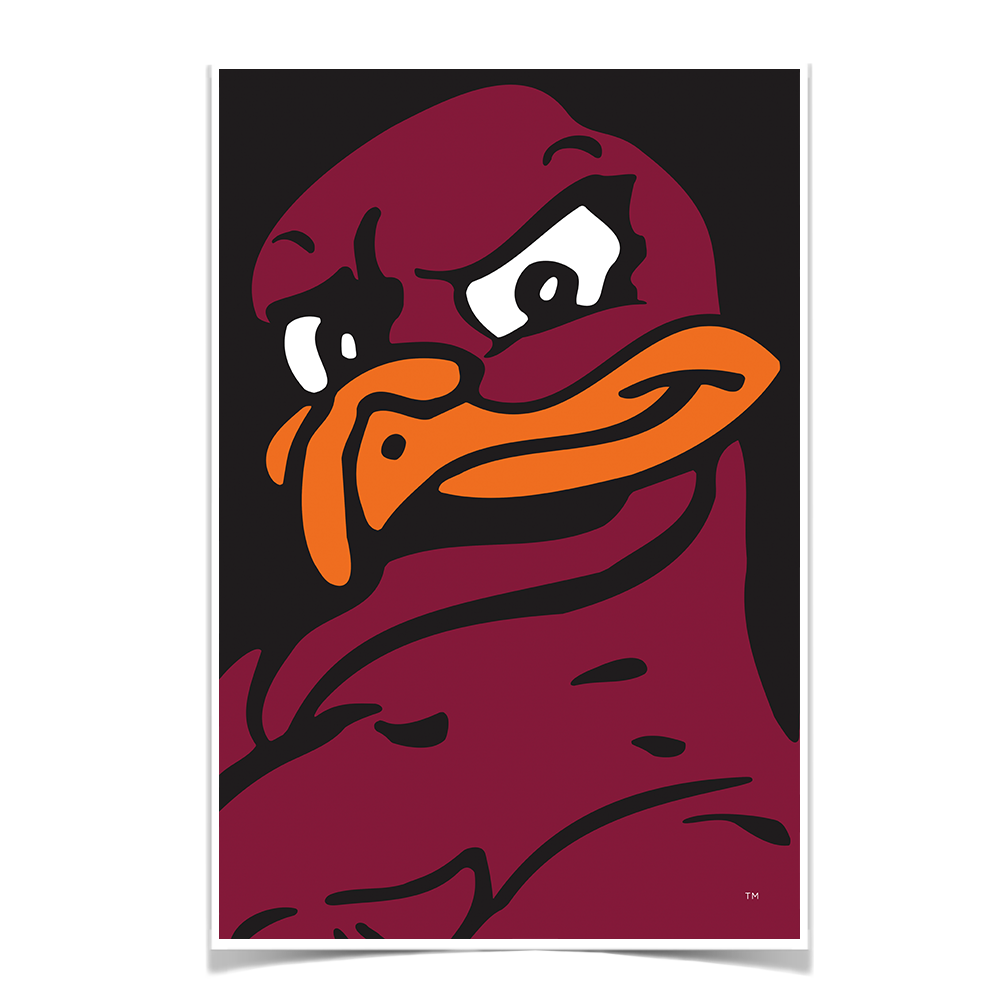 Virginia Tech Hokies - Hokie Bird - VT Mascot - College Wall Art